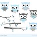 Cute Baby Shower Clipart Decoration, Baby Boy Clipart, Blue Gray Baby ...