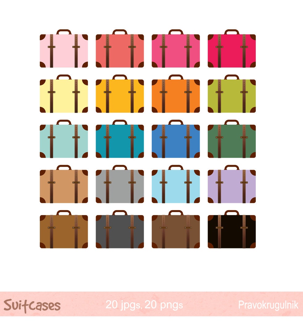 Suitcase Clipart Clip Art,travel Luggage Clipart, Rainbow Suitcase ...