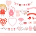 Love Clipart Collection, Hand Drawn Valentine Clip Art, Valentine's Day ...