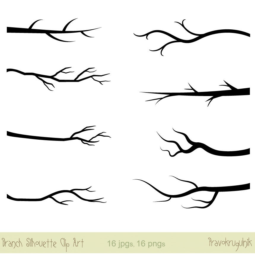 Illustraties van de zwarte tak tak silhouet clipart, Tree branch ...