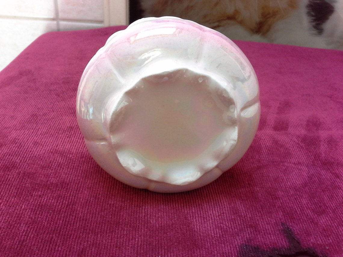 Vintage Pink Porcelain Powder Box, Vintage Italian Powder Box, Pink and ...