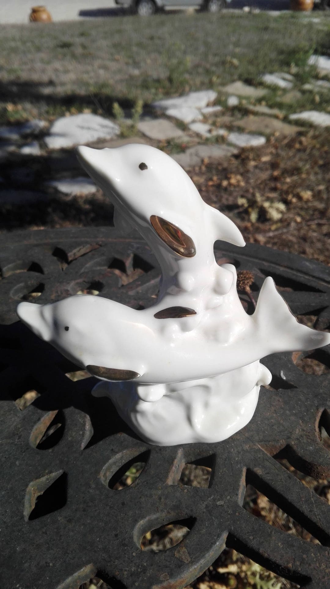 Porcelain Couple of Dolphins, Ocean, Sea Life, Undersea Animal - Etsy