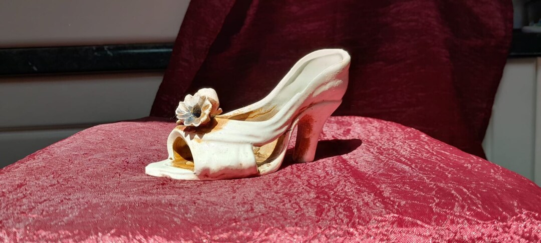 Vintage Ceramic Shoe: Capodimonte Style Floral Sandal - Etsy