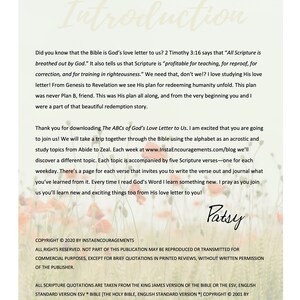 The Abcs of God's Love Letter Bible Study Ebook PDF Download Printable ...