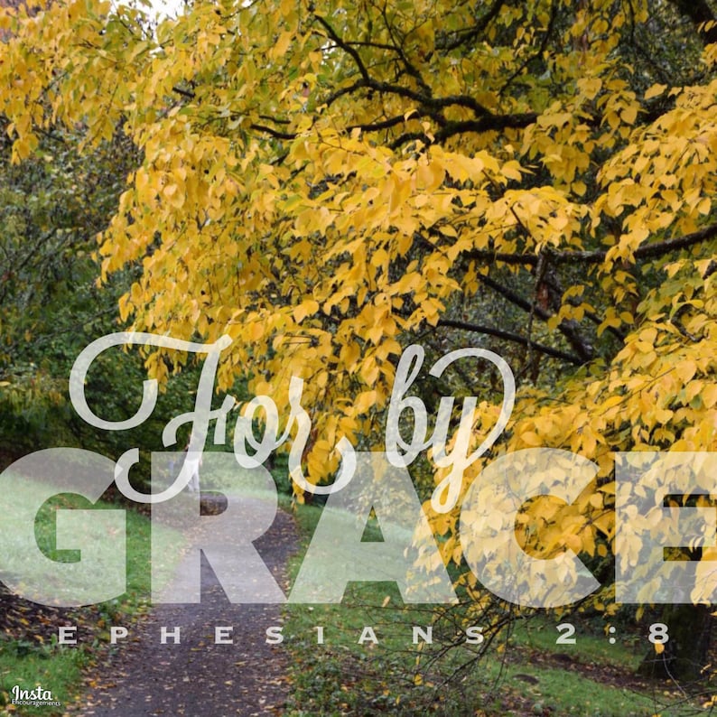 For by Grace 5x5 Print - Etsy