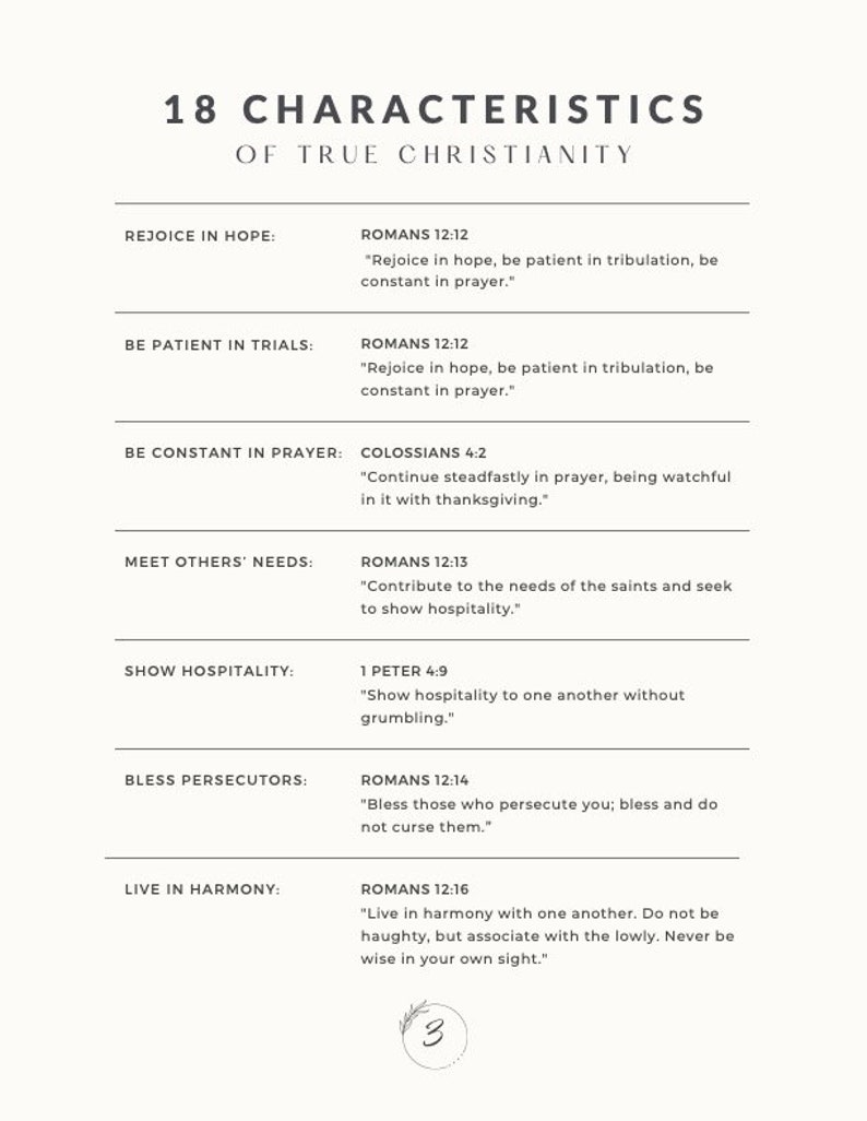 18 Characteristics of True Christianity Bible Study Guide PDF Download ...