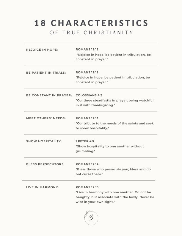 18 Characteristics of True Christianity Bible Study Guide PDF Download ...