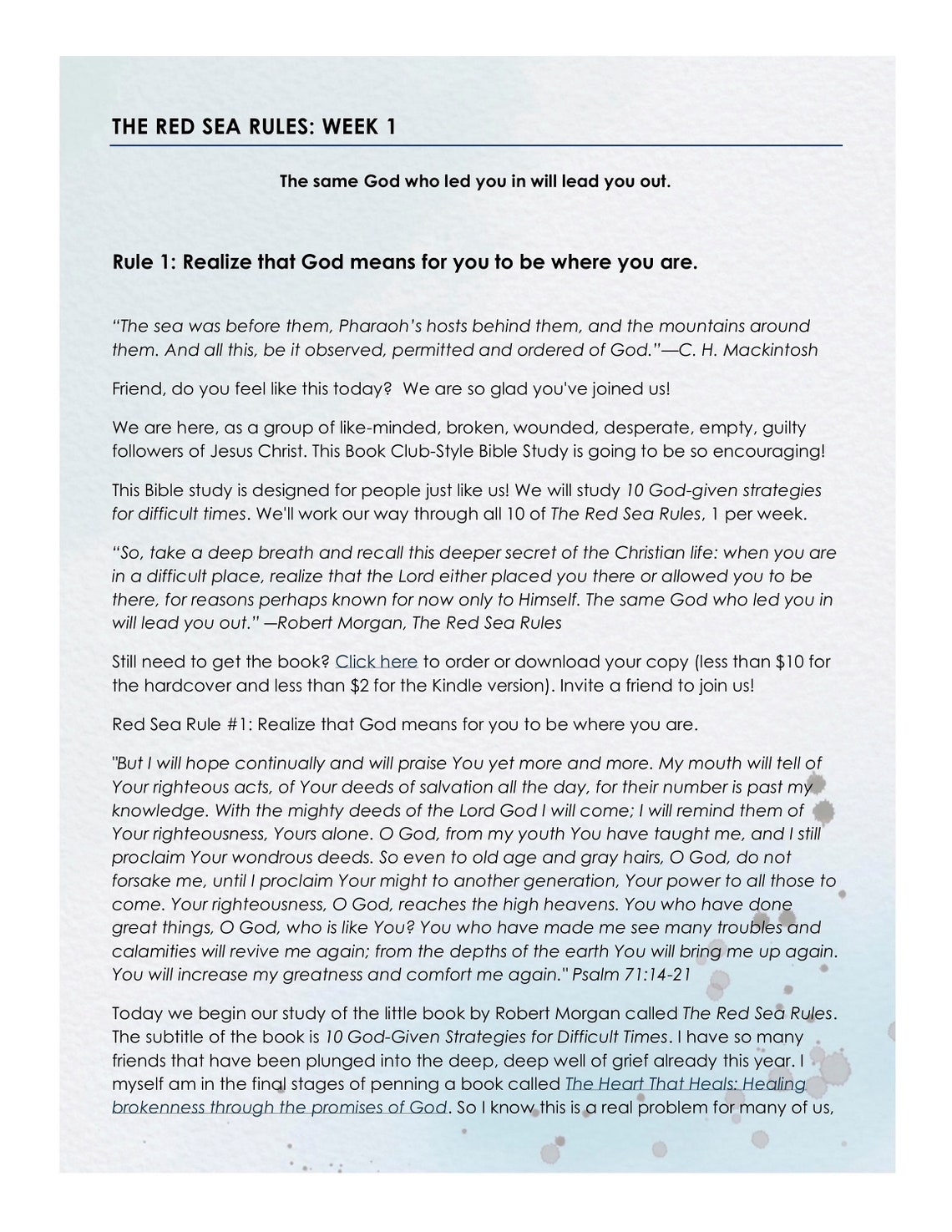 The Red Sea Rules Bible Study PDF Download Printable - Etsy