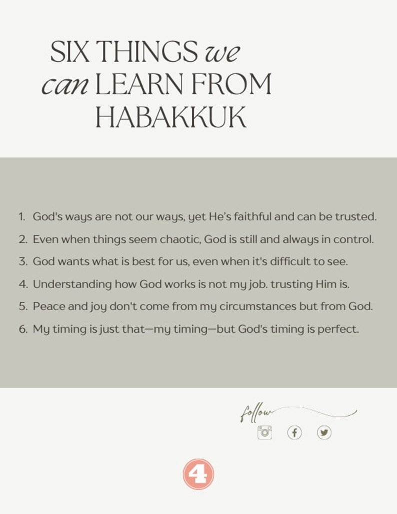 6 Things We Can Learn From Habakkuk Bible Study Guide PDF Download ...