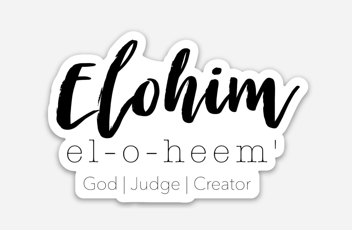 Names of God 3" Die Cut Sticker—elohim - Etsy