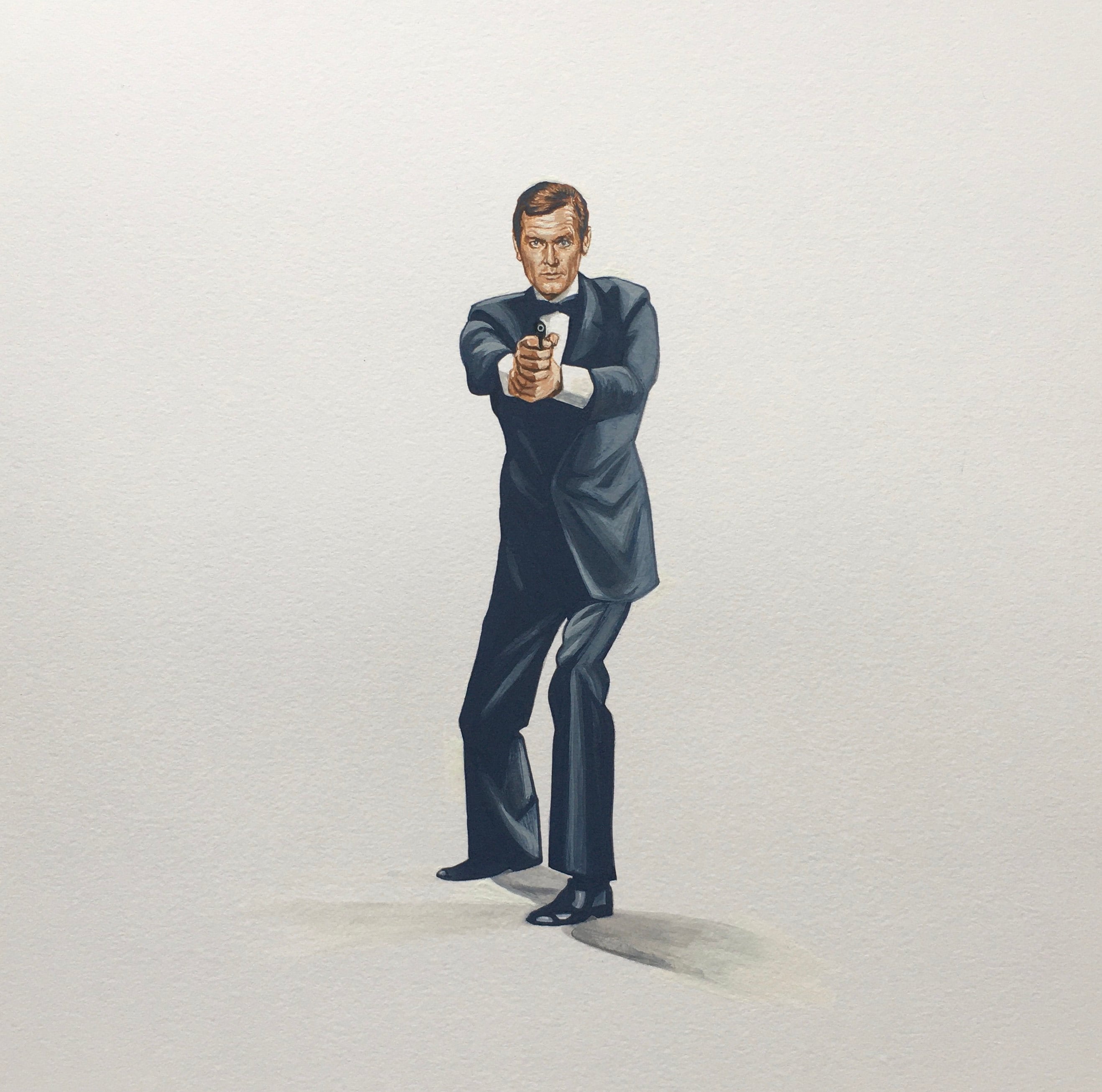 Limited Edition Art Print of 'GUNBARREL ROGER MOORE' - Etsy UK