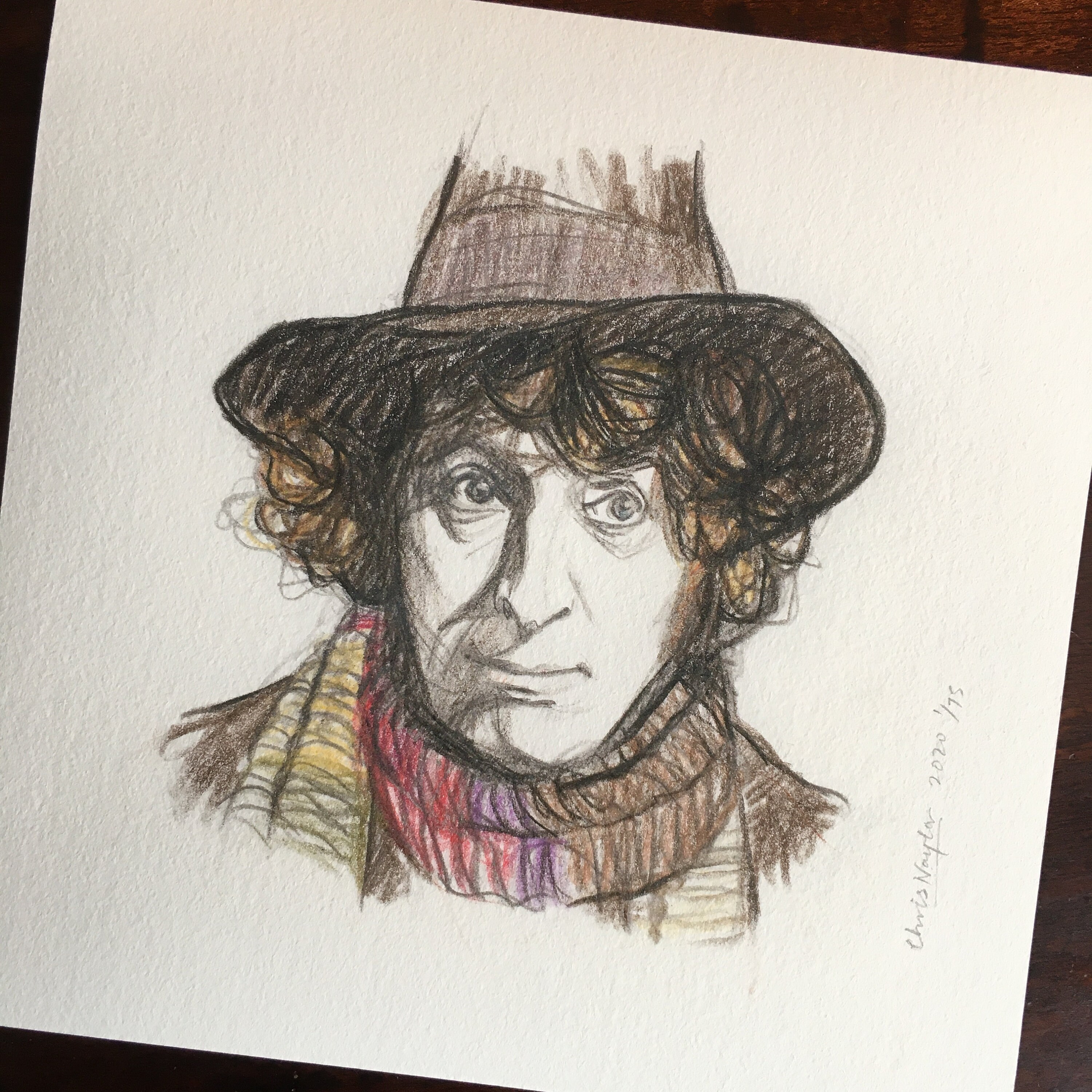 Limited Edition Art Print of TOM BAKER From the Original Pencil Drawing ...