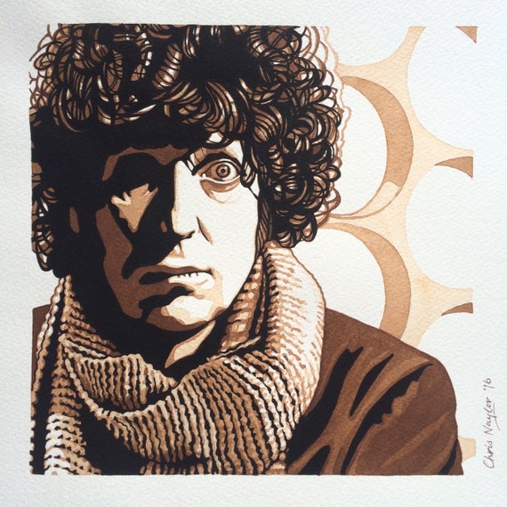 Limited Edition Art Print of Tom Baker dr Who From the - Etsy UK