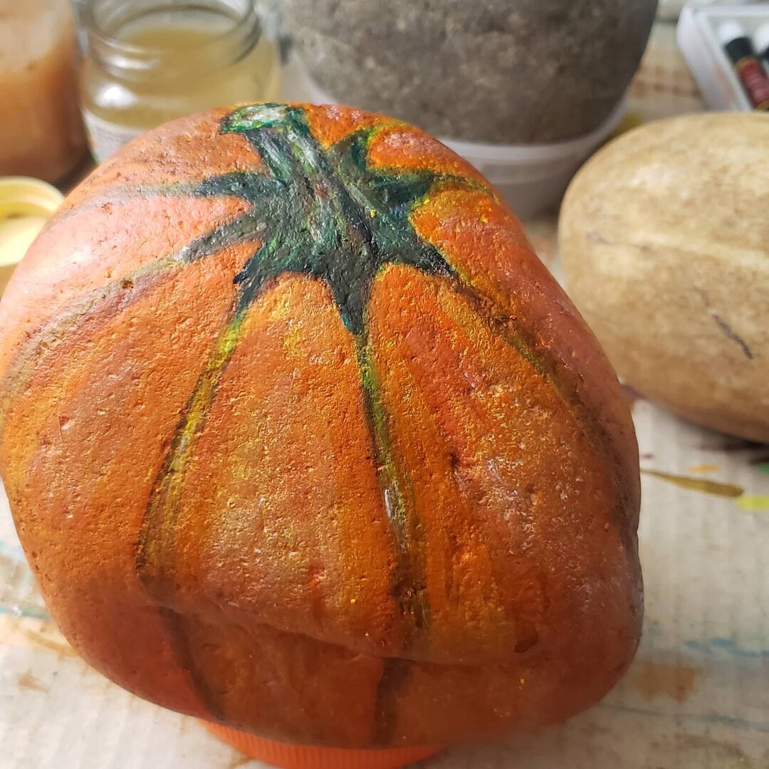 Pumpkin Rock Art - Etsy
