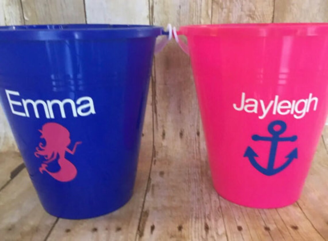 Personalized Beach Pail With Shovel Custom Anything You Want | Etsy