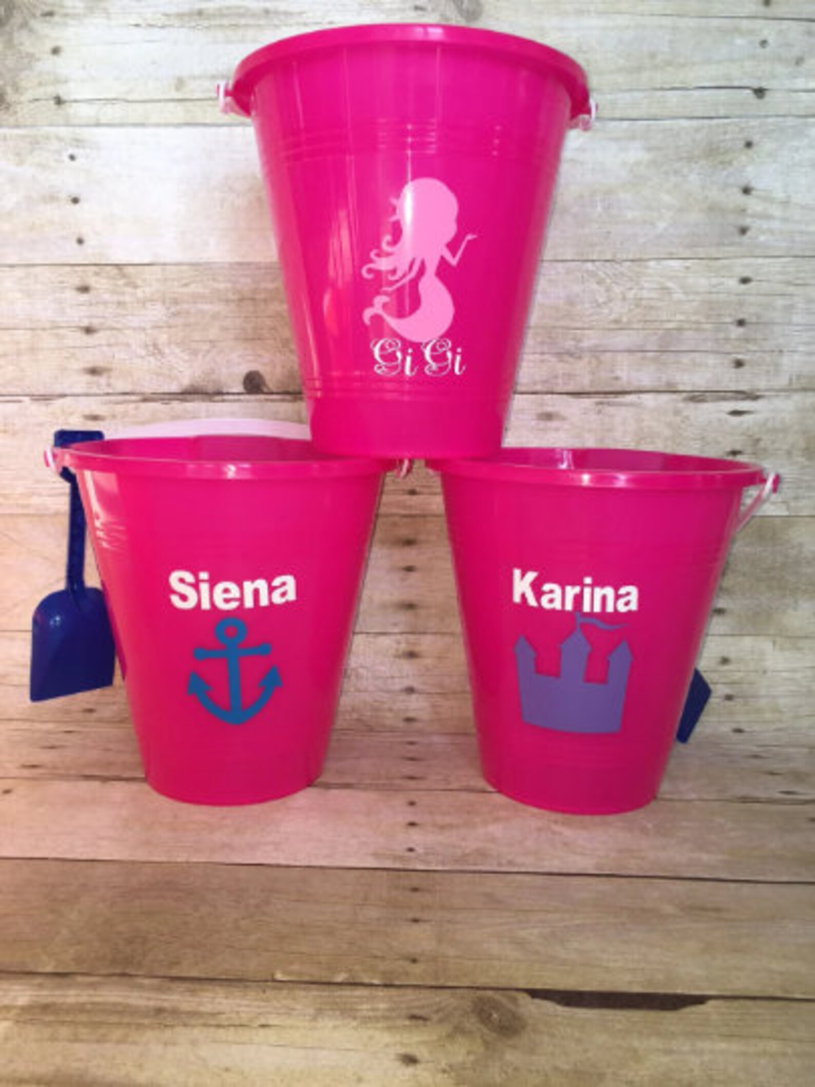 Personalized Beach Pail With Shovel Custom Anything You Want | Etsy