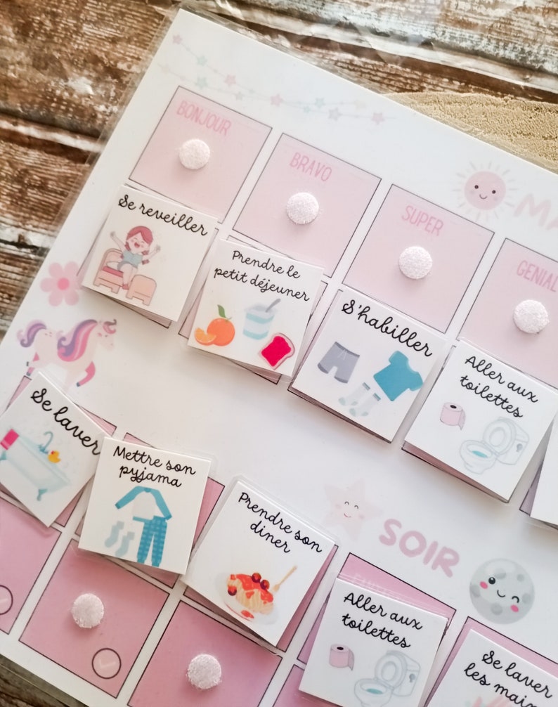 Daily Routine Chart for Children - Unicorn Theme - Etsy