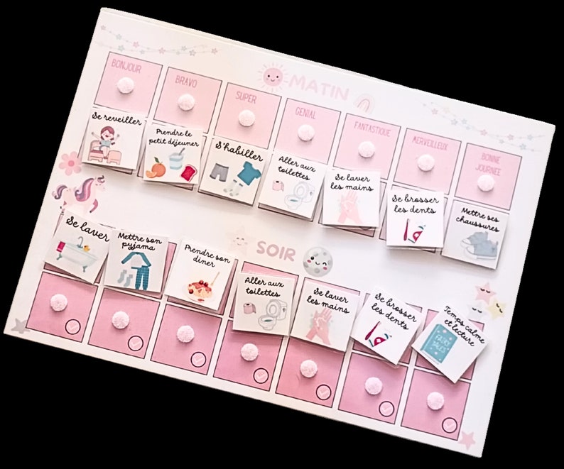 Daily Routine Chart for Children - Unicorn Theme - Etsy