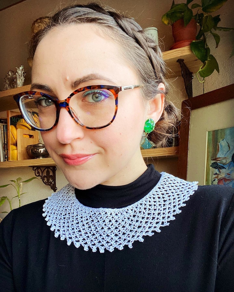 RBG collar Ruth Bader Ginsburg collar RBG crochet collar | Etsy