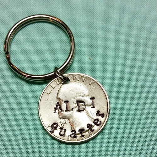 Aldi Quarter Holder Coin Keychain Cart Keychain Hand | Etsy