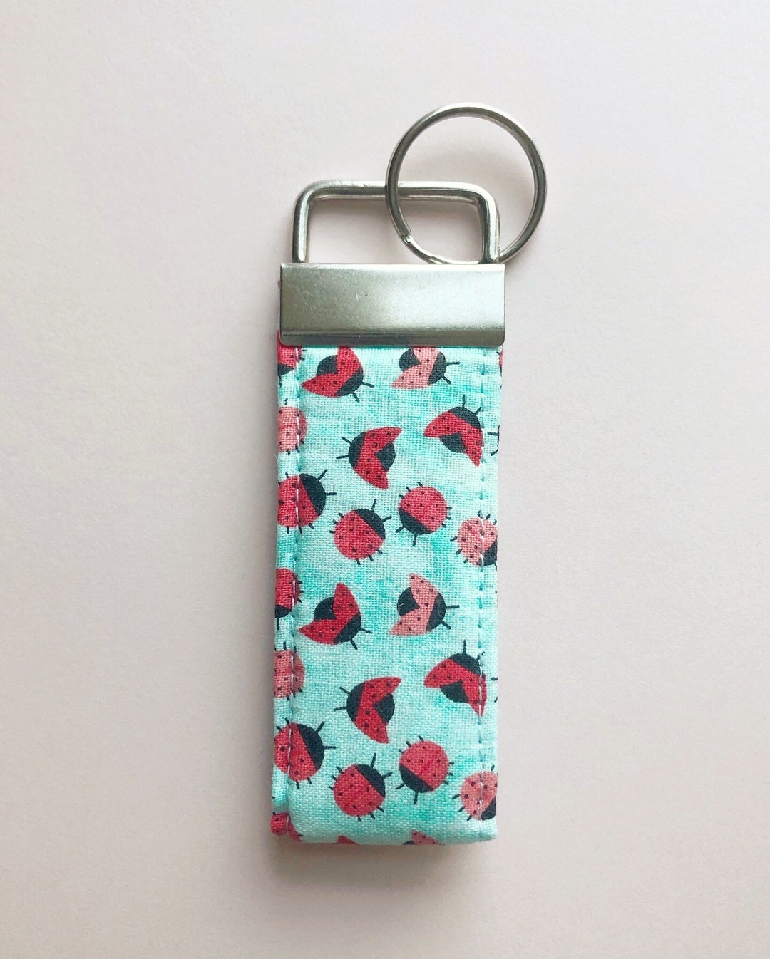 Mini Ladybug Fabric Key Fob, Personalized Gift for Her, Present Under ...