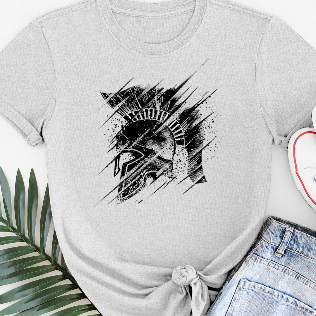 Spartan Helmet Shirt, Spartans Shirt, Warrior T Shirt, Spartan Warrior ...