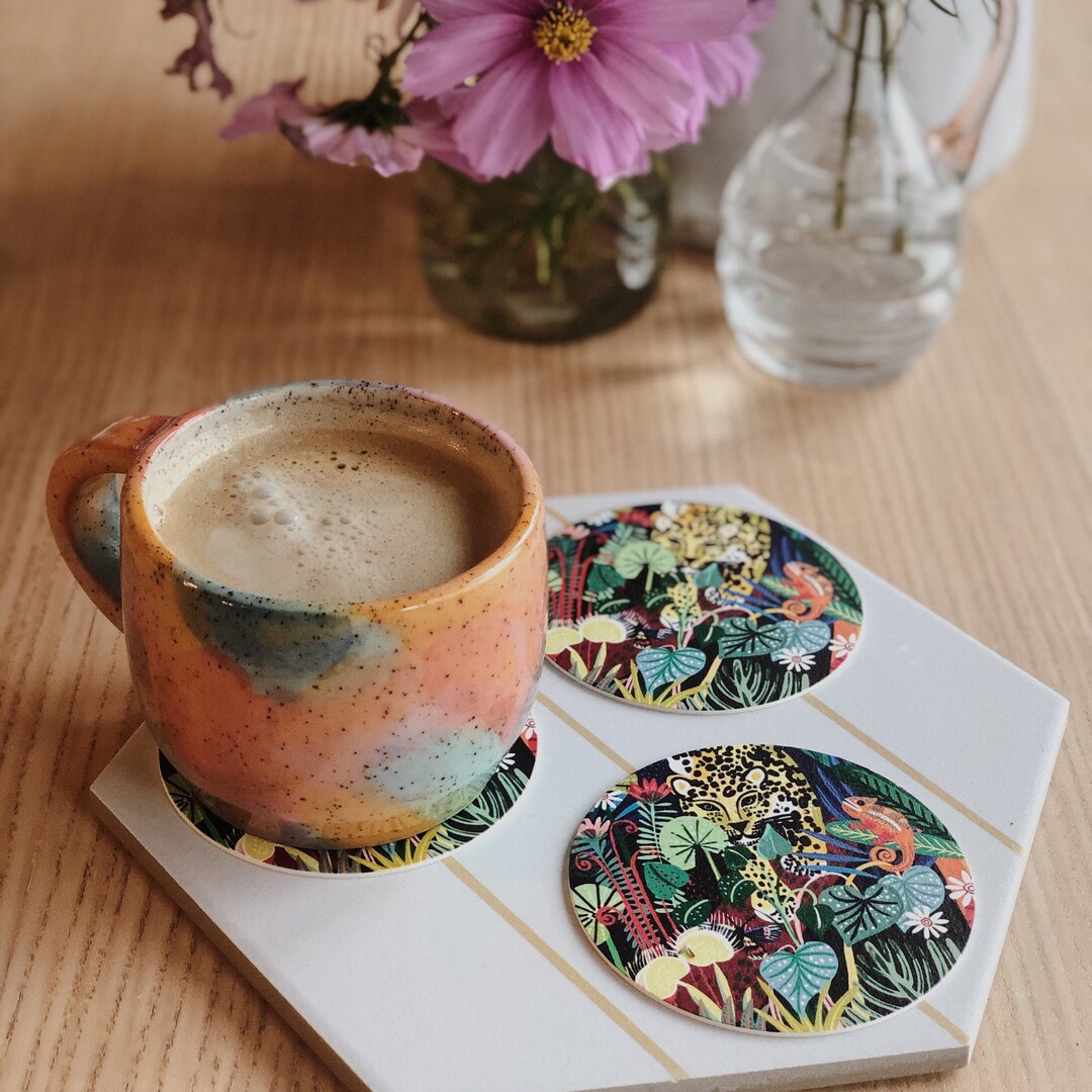 Jaguar Coaster, Mug, Hot Drink - Etsy