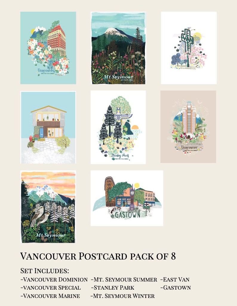 Vancouver Postcard Pack | Canada | Travel | Tourism | Gift | Stanley ...
