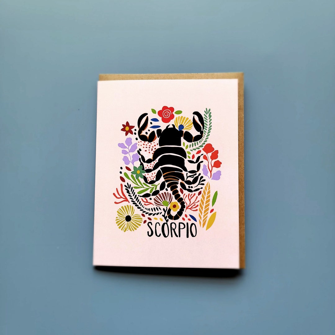 Scorpio Zodiac Greeting Card | Astrology Sign Card | Birthday Card ...