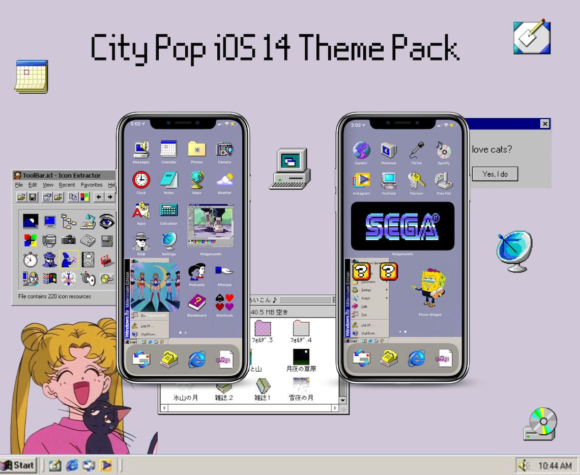 Aesthetic 90's Desktop Computer Ios Theme for iPhone Windows 95 Ios ...