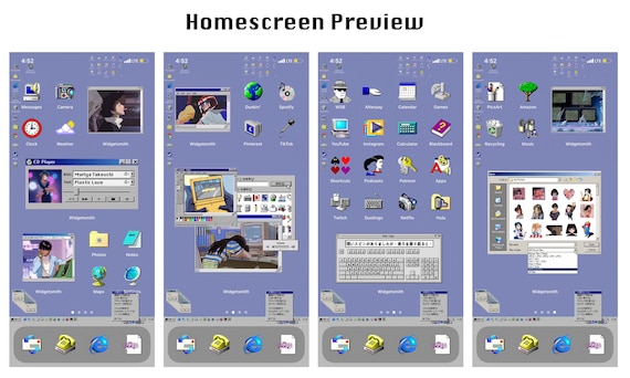 Retro Anime Inspired Ios 14 Display Theme Pack - Etsy