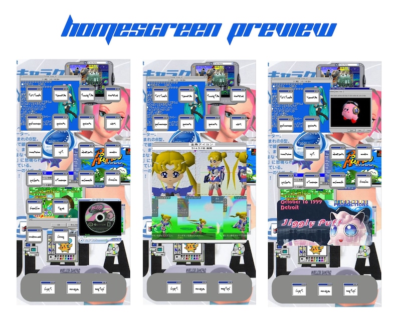 Cyber Y2K Playstation Inspired Retro Video Game Ios Theme Pack - Etsy