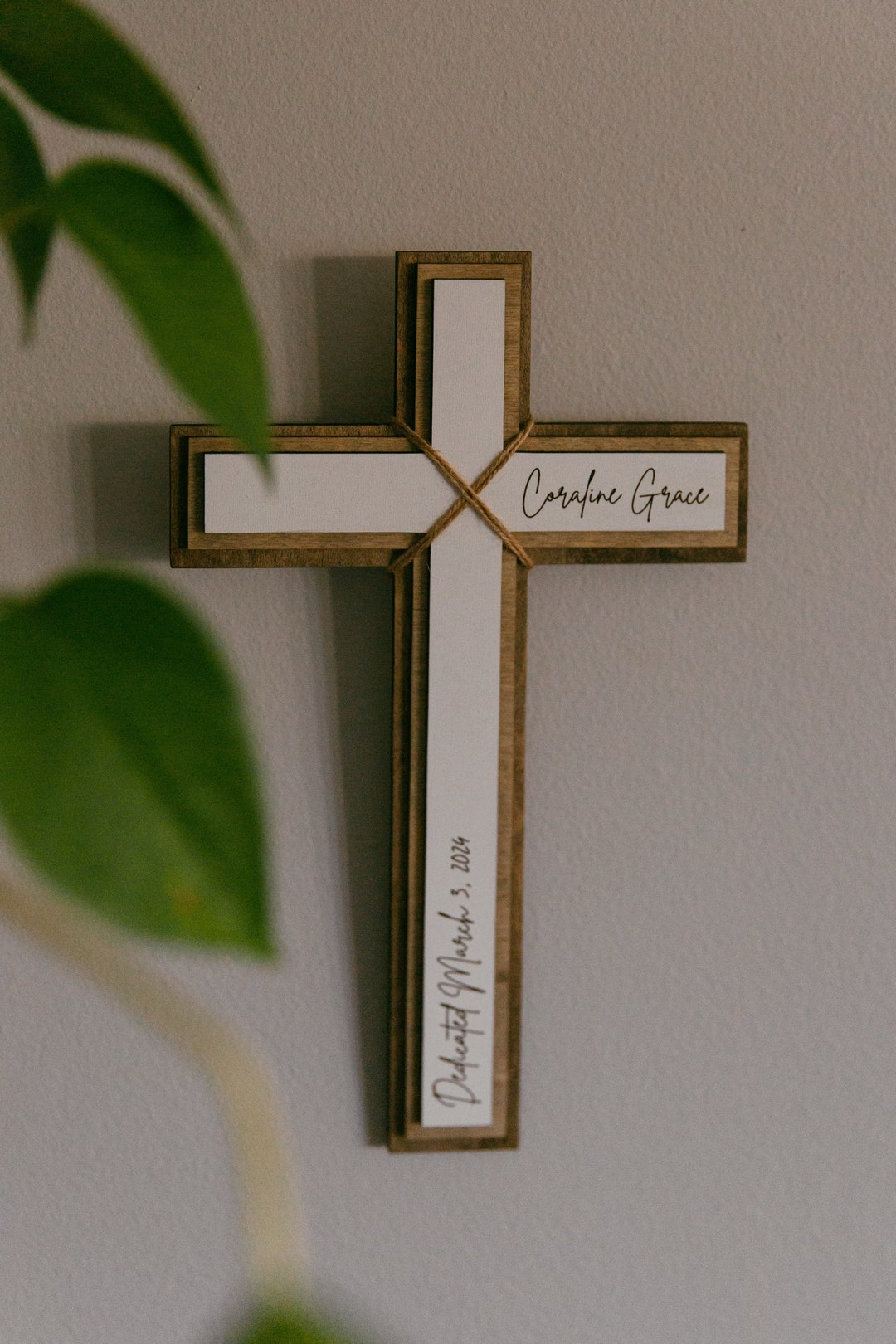 Dedication Personalized Cross, Dedication Gift, Cross, Wall Cross ...