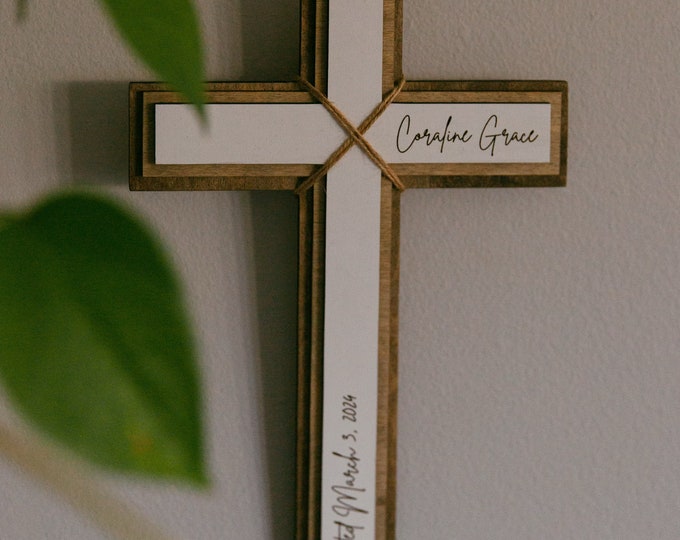 Dedication Personalized Cross, Dedication Gift, Cross, Wall Cross ...