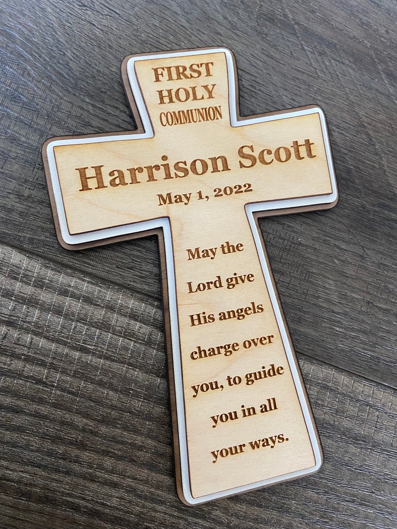 First Communion Personalized Cross, Communion Gift, Cross, Wall Cross ...
