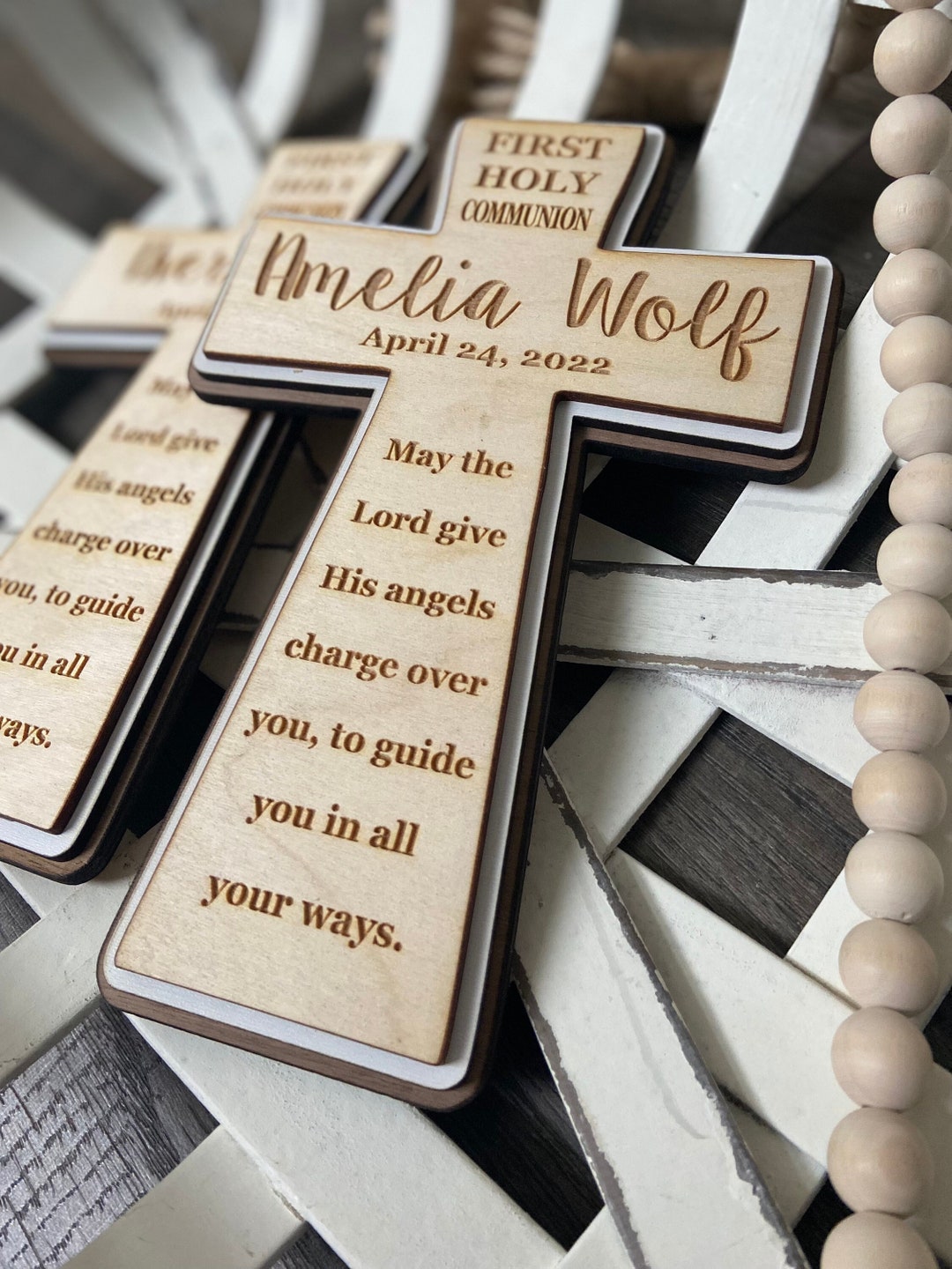 First Communion Personalized Cross, Communion Gift, Cross, Wall Cross ...