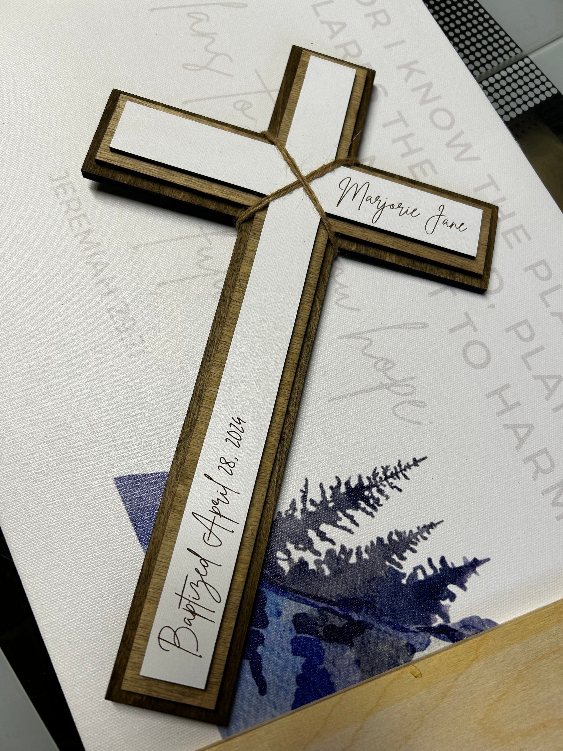 Dedication Personalized Cross, Dedication Gift, Cross, Wall Cross ...