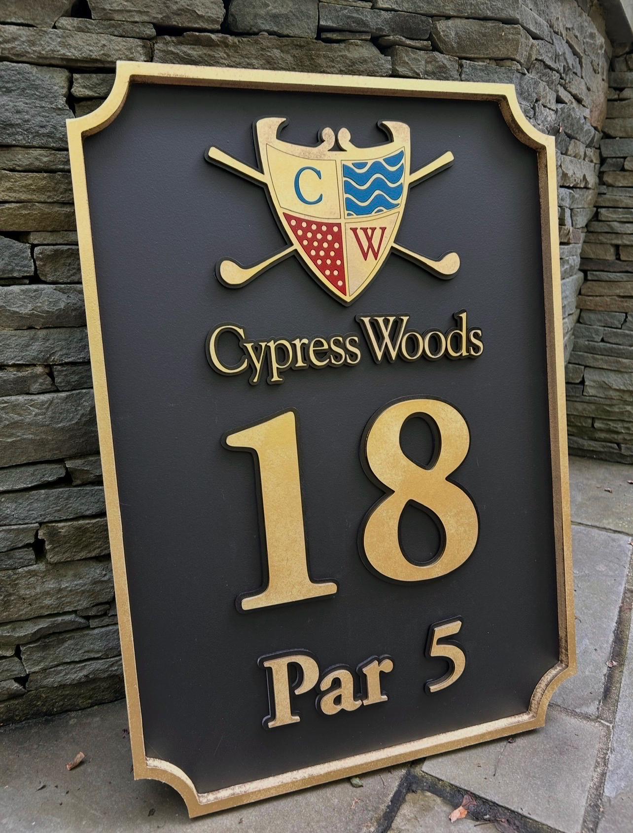 Indoor Golf Course Sign, Cypress Woods, Custom Courses Available *6-8 ...