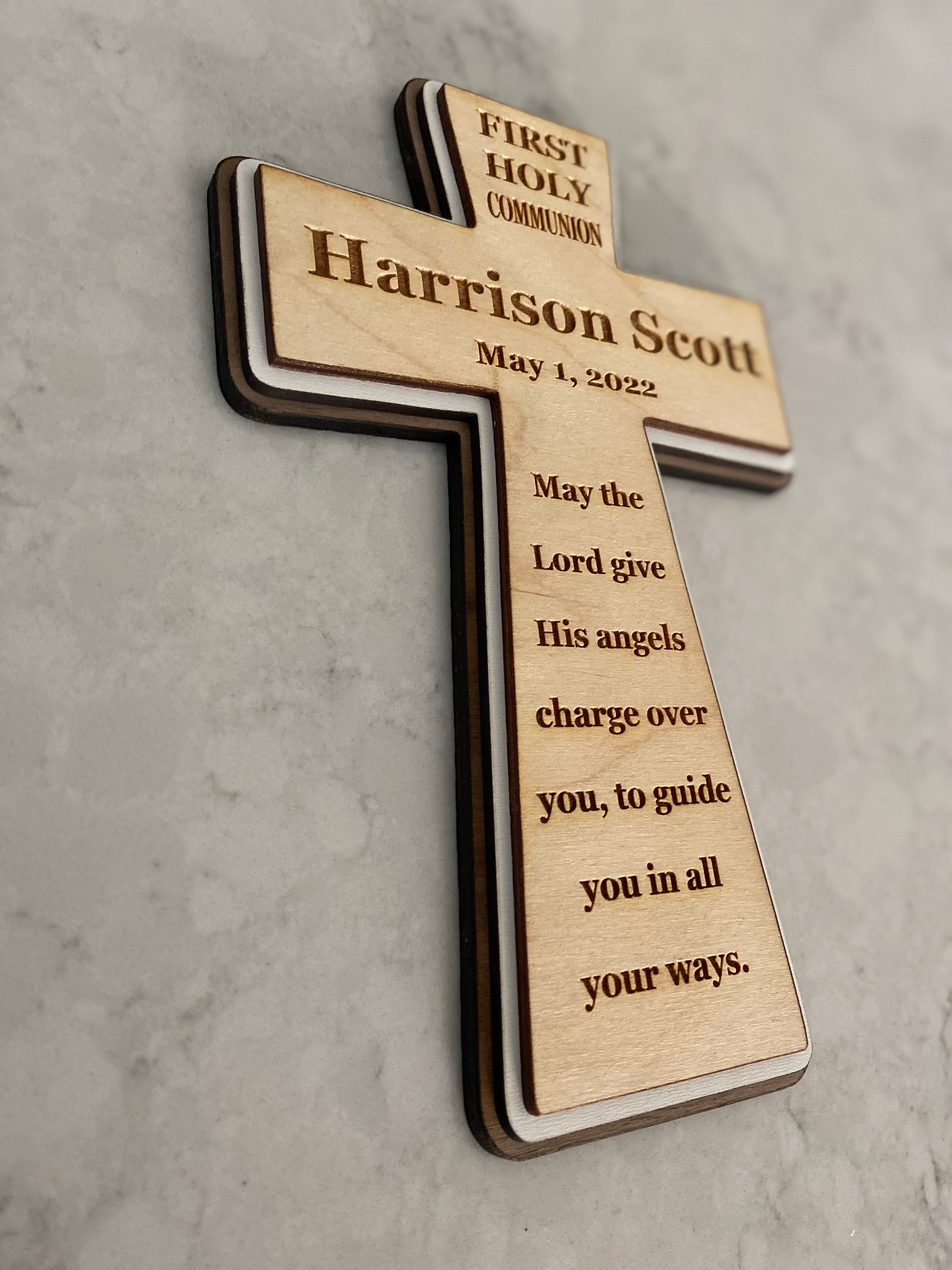 First Communion Personalized Cross, Communion Gift, Cross, Wall Cross ...