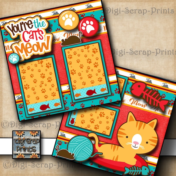 Cat Premade Scrapbook - Etsy