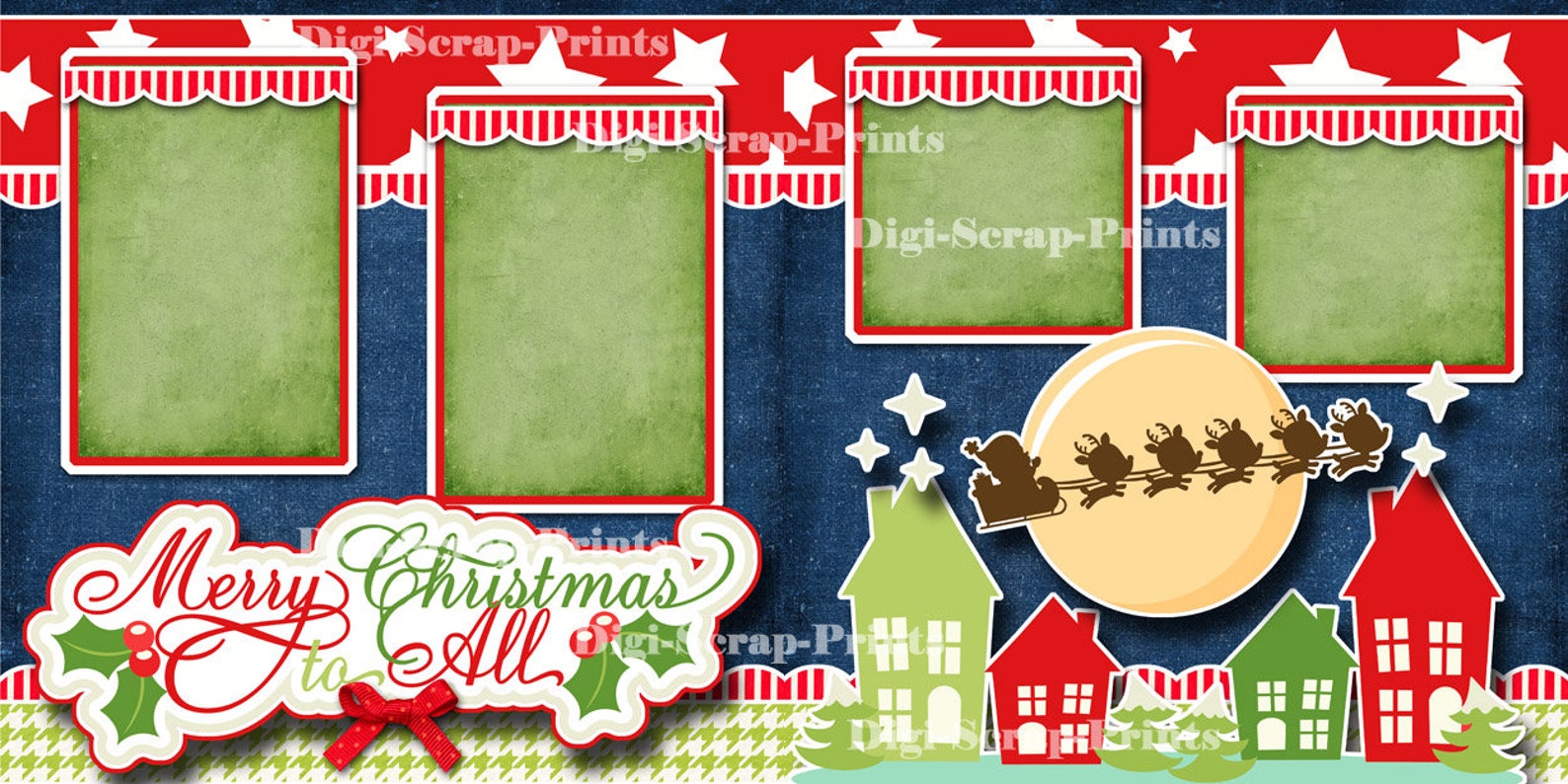 MERRY CHRISTMAS to All 2 Printed 12X12 Pre-made Scrapbook | Etsy