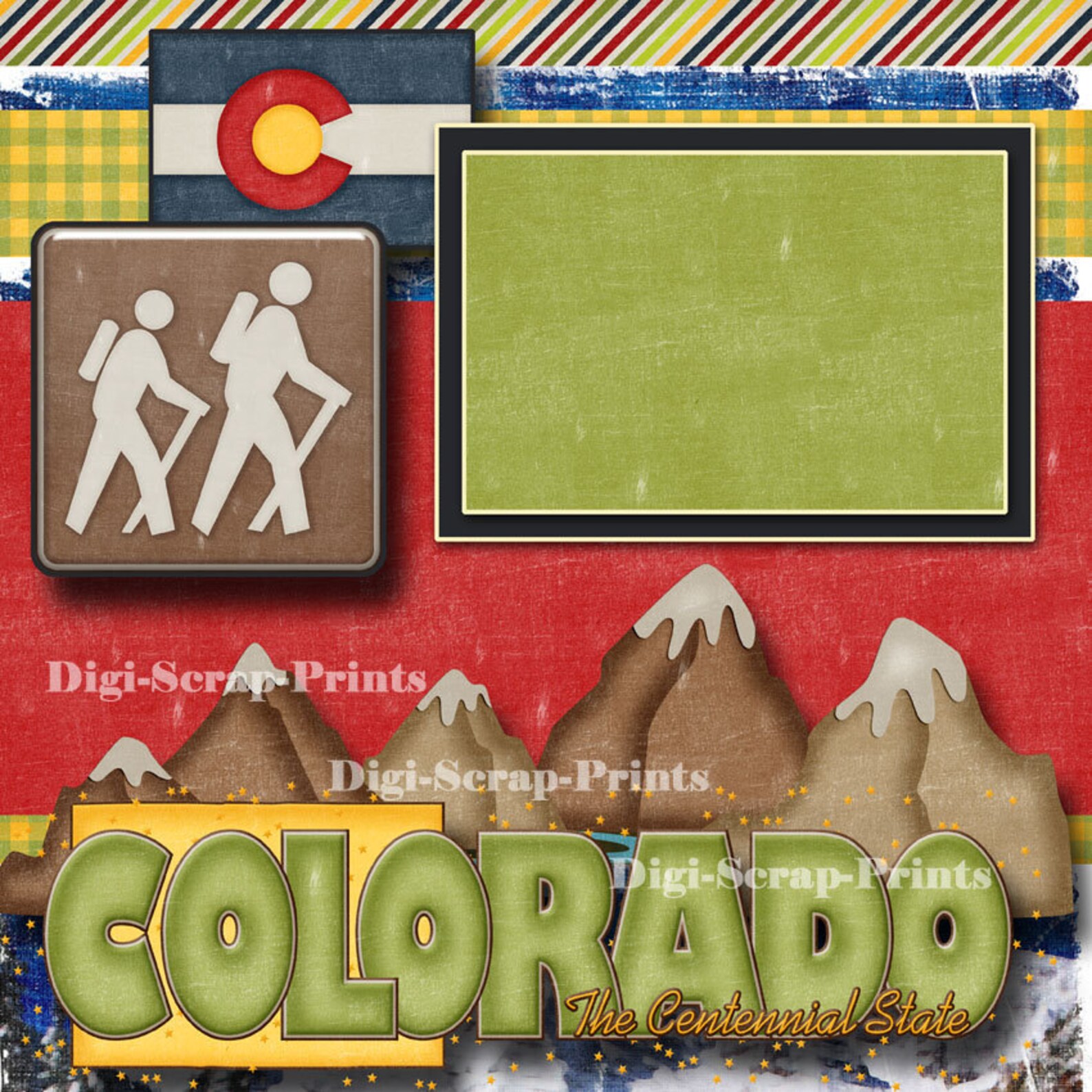 COLORADO VACATION 2 Printed 12X12 Pre-made Scrapbook Pages Quick Pages ...
