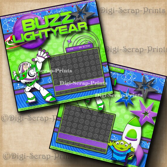 Disney BUZZ LIGHTYEAR 2 Printed 12X12 Pre-made Scrapbook Pages - Etsy