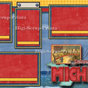 MICHIGAN ~ Vacation 2 Printed 12X12 Pre-made Scrapbook Pages Quick ...