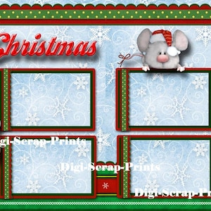 Merry Christmas 2 Printed 12X12 Pre-made Scrapbook Pages Ez Quick PAGES ...