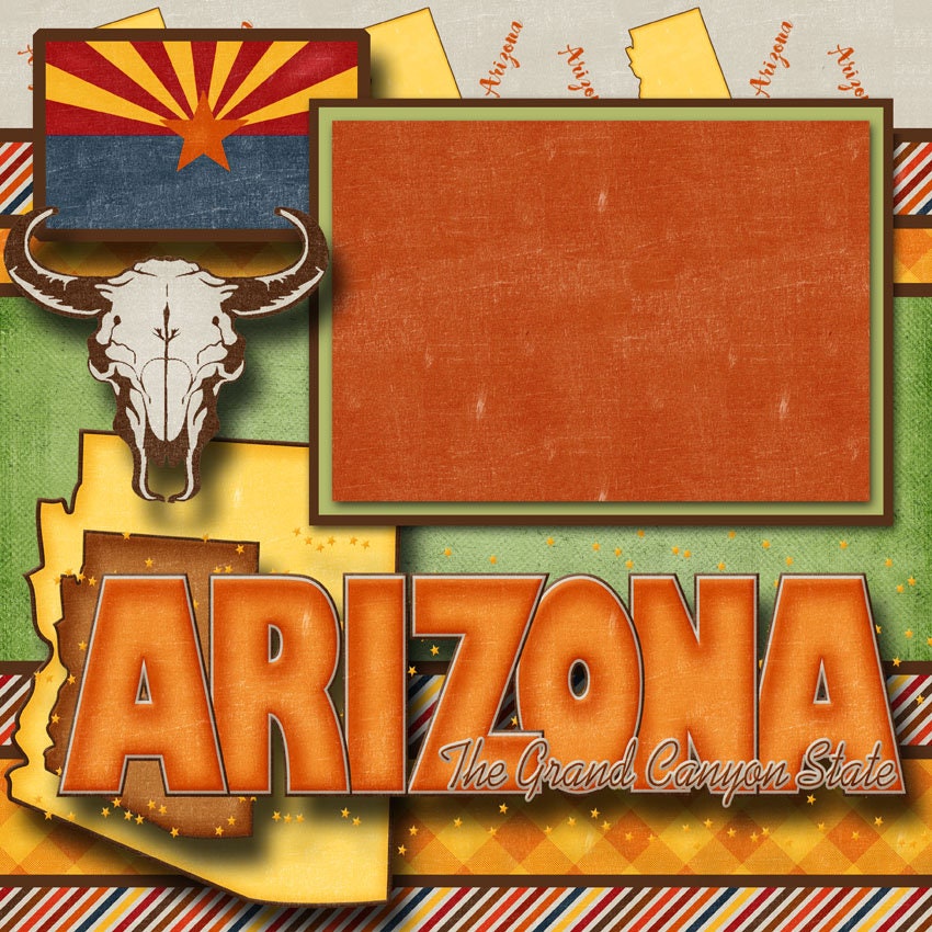 ARIZONA ~ Vacation 2 Printed 12X12 Pre-made Scrapbook Pages Quick Pages ...