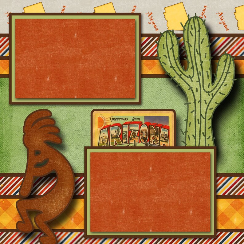 ARIZONA ~ Vacation 2 Printed 12X12 Pre-made Scrapbook Pages Quick Pages ...
