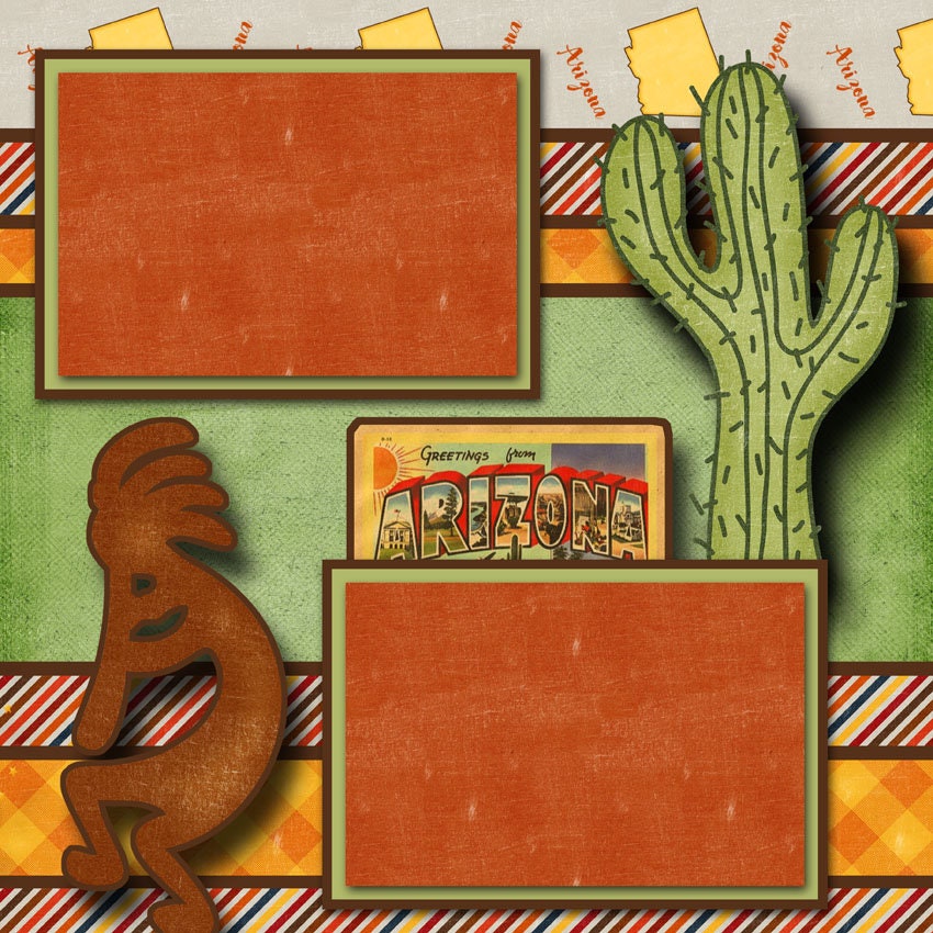 ARIZONA ~ Vacation 2 Printed 12X12 Pre-made Scrapbook Pages Quick Pages ...