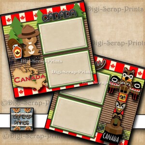 CANADA ~ Vacation Travel 2 Printed 12X12 Pre-made Scrapbook Pages Quick ...