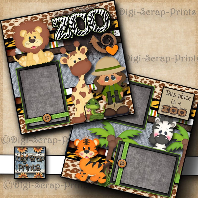 Zoo Scrapbook - Etsy